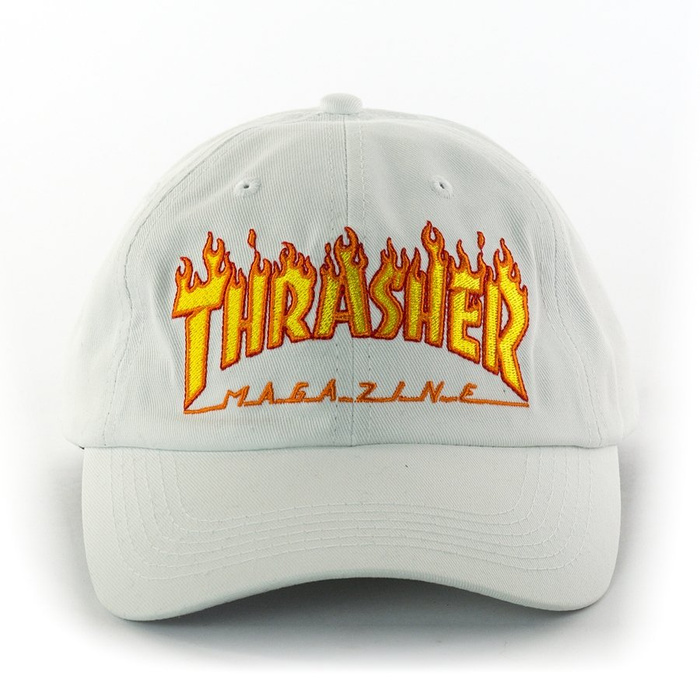 Thrasher strapback Flame Logo Old Timer white White | CLOTHES ...