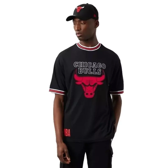 New Era t-shirt Team Logo Oversized Mesh NBA Chicago Bulls black ...