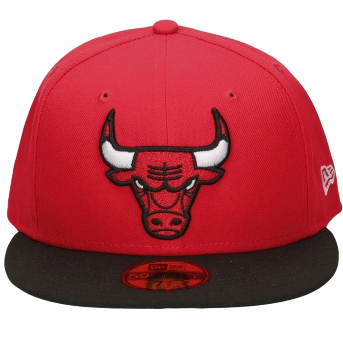 New Era fitted cap 59FIFTY NBA Basic Chicago Bulls red / black ...