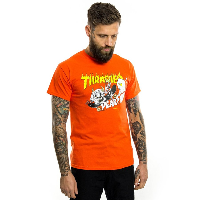 Thrasher Magazine t-shirt 40 Years Neckface orange Male | CLOTHES ...
