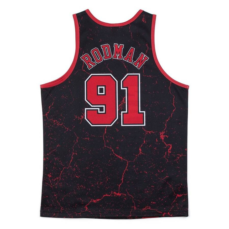 Mitchell and Ness Player Burst Tank Top NBA Chicago Bulls Dennis Rodman ...