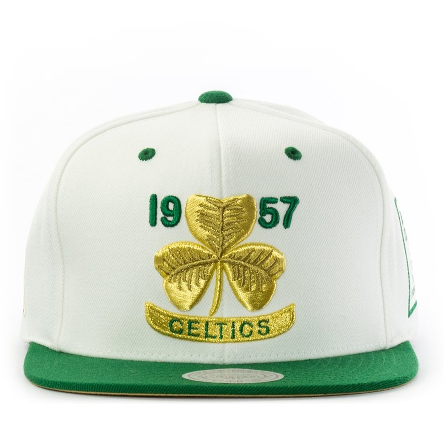 Mitchell and Ness snapback Championship 1957 Boston Celtics white ...