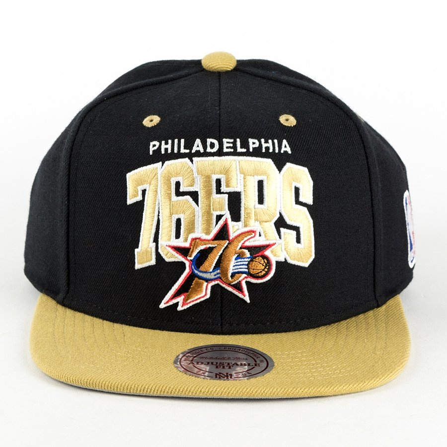 Mitchell and Ness snapback Team Arch Philadelphia 76ers black / gold ...