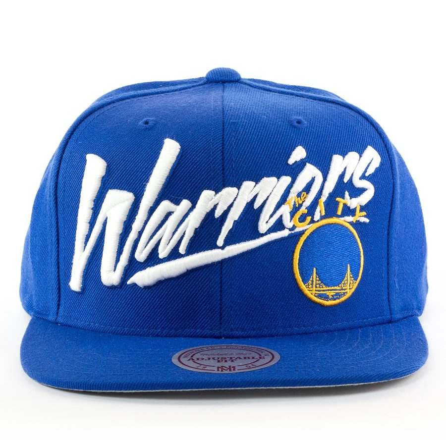 Mitchell and Ness snapback Vice Script Solid Golden State Warriors blue Golden State Warriors ...