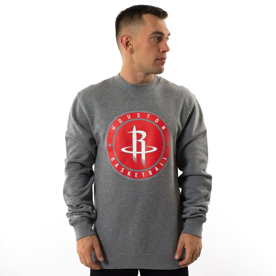 Mitchell and Ness sweatshirt crewneck Circle Patch Houston Rockets grey ...