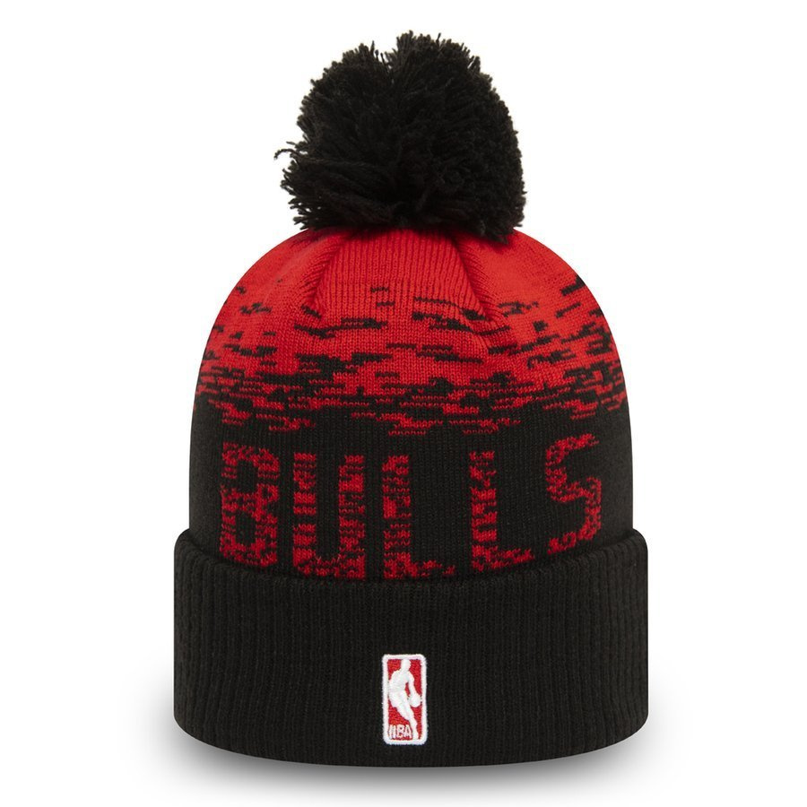 New Era beanie Ombre NBA Chicago Bulls Bobble Knit black / red ...