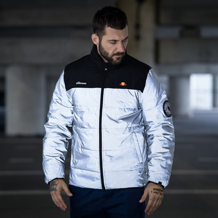 Ellesse jacket Nebula black / reflective Black || Reflective Silver ...