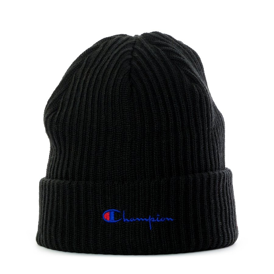 Champion beanie Script Logo black (804413/F18/KK001) Black | CLOTHES ...