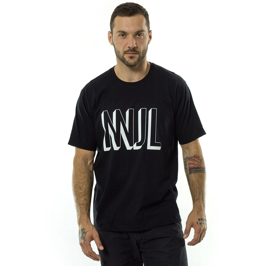 Koszulka męska NNJL t-shirt 3D NNJL Logo black Black / White | ODZIEŻ ...