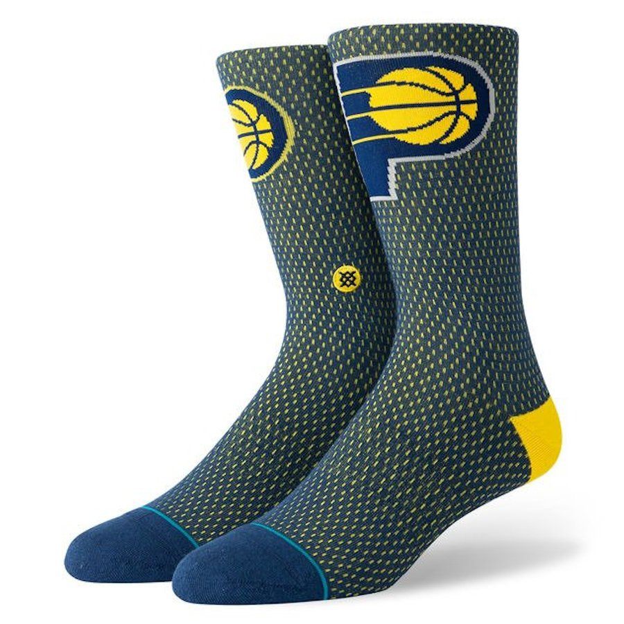 Stance socks NBA Arena Indiana Pacers Jersey Crew navy / yellow Indiana ...