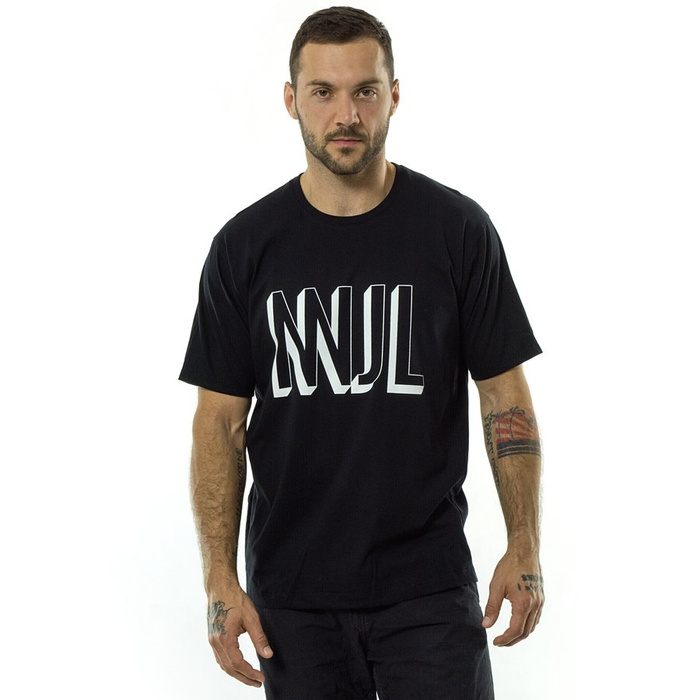 Koszulka męska NNJL t-shirt 3D NNJL Logo black Black / White | ODZIEŻ ...