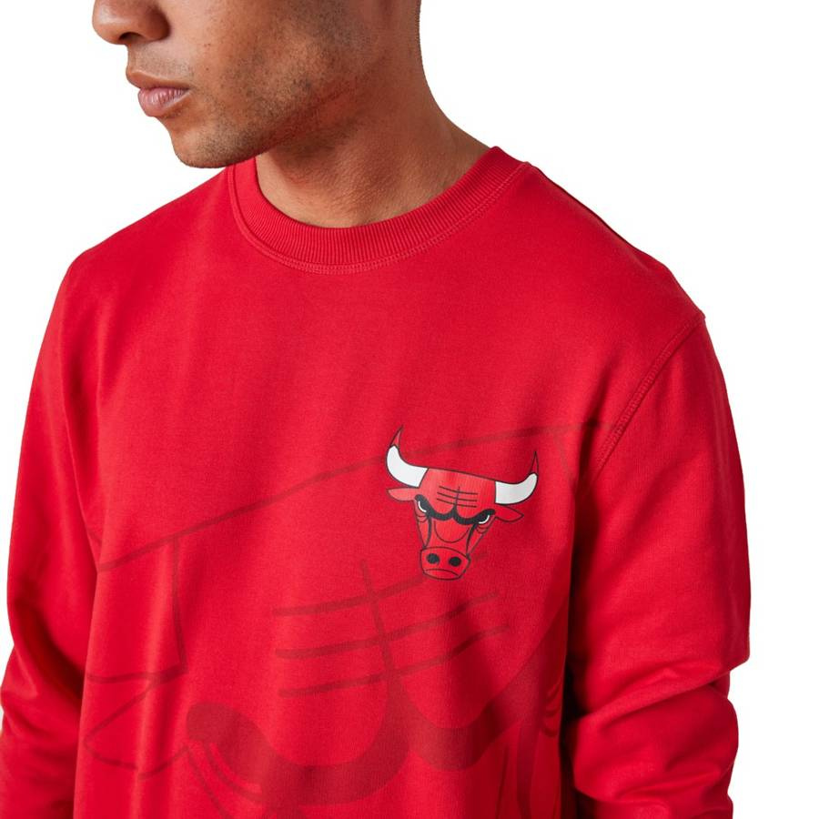 New Era Bluza męska Washed Graphic NBA Chicago Bulls red Chicago Bulls ...